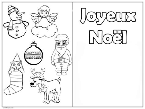 Carte De Noel à Imprimer A Colorier Idee Cadeau Noel