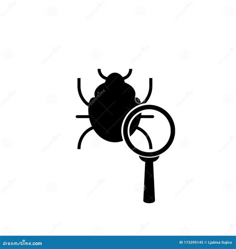 Magnifying Glass Searching For Viruses Magnify Glass Pc Bug Icon Stock Vector Illustration Of