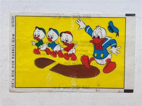 Starý žvýkačkový obrázek OK s BIG BUB BUBBLE GUM DISNEY DONALD Aukro