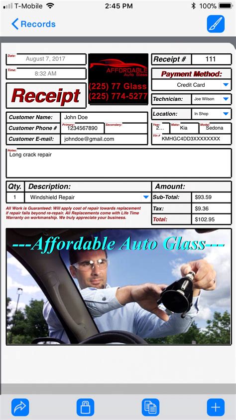 Windshield Repairer Uses Formconnect App To Generate Invoices Formconnections