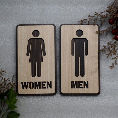 Custom Toilet Door Signs Directional Restroom Sign Gender Bathroom Symbol Toilet Signage Etsy