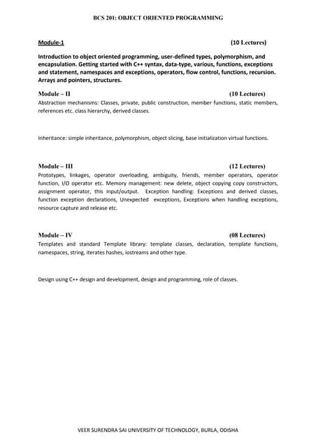 Object Oriented Programming Ppt