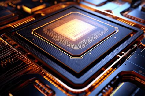 Generative Ai On Theme Of Beautiful Surface Microchip For Design