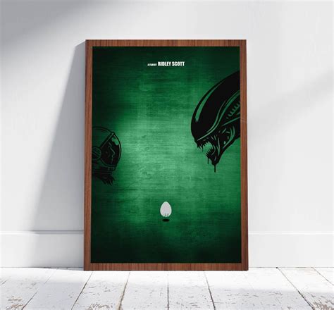 Alien Minimalist Movie Poster Illustration By Artist Cubicprints