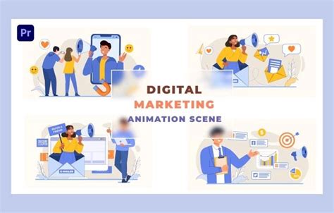Best Video Digital Marketing Animation Scene Premiere Pro Template