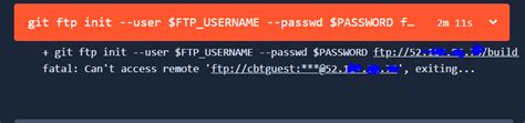 getting fatal can t access remote with bitbucket and ftp server