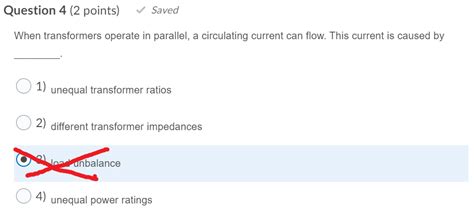 Solved Question Points Saved When Transformers Operate Chegg