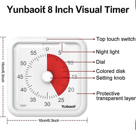 Visual 60 Minutes Countdown Timer Smart Skills