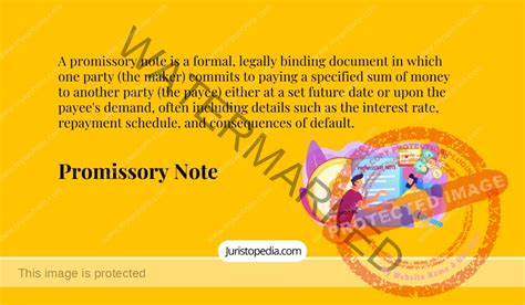 Promissory Note Legal Definition Issuance And Negotiability