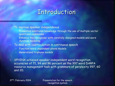 Ppt An Overview Of The Sphinx Speech Recognition System Powerpoint