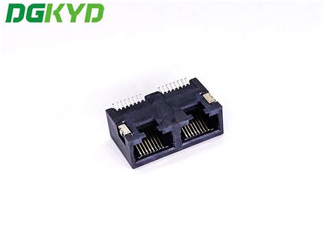 Ul 94v 0 56 Double Port Tab Up Rj45 Network Connector