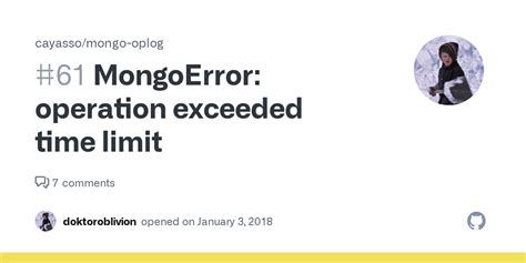Mongoerror Operation Exceeded Time Limit · Issue 61 · Cayassomongo