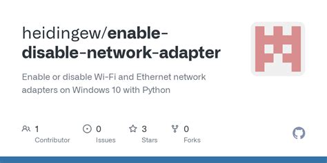 Github Heidingew Enable Disable Network Adapter Enable Or Disable Wi Fi And Ethernet Network