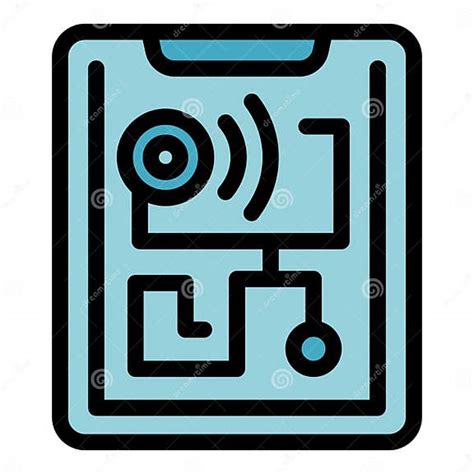 Mobile Phone Displaying A Signal Detection System Icon Stock Illustration Illustration Of