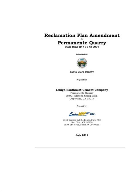 Pdf Lehigh Reclamation Plan Amendment Dokumen Tips