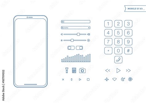 Mobile Screens User Interface Kit Simple Design Ui Template For Mobile Smartphone And Mobile