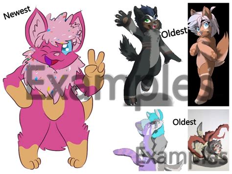 Digital Commissions Anthro Feral Human Anime Cartoon Fan Etsy