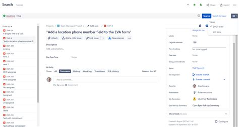 Dashboard View Of Bugs And Quick Edit