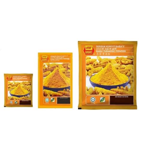 Babas Serbuk Kunyit Babas Turmeric Powder 峇峇黄姜粉 25g 125g 250g