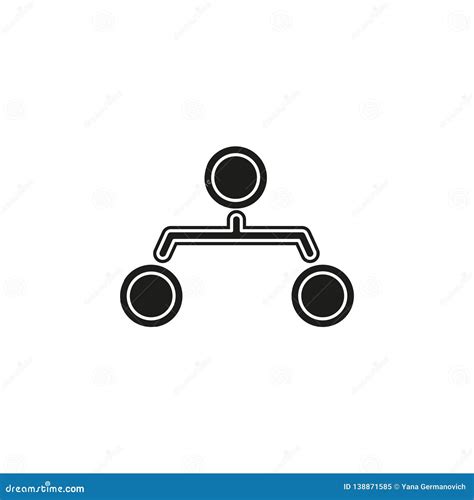 Organization Chart Icon Hierarchy Structure Stock Illustration