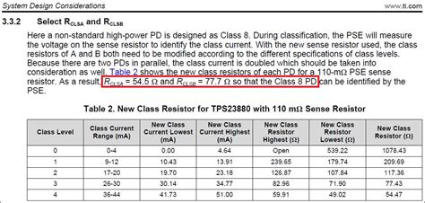 TPS2372 Classification And PSE Sense Resistor Power Management Forum Power Management TI