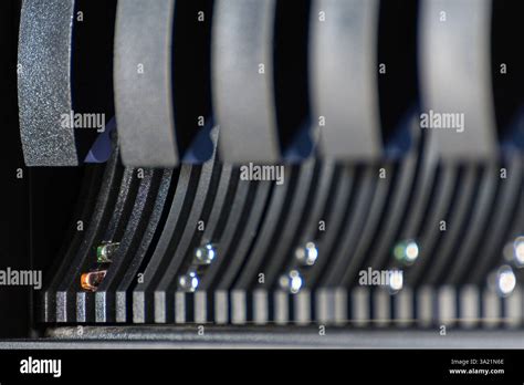 Computer Server Mainframe And Harddisk Drive Raid Storage With Led