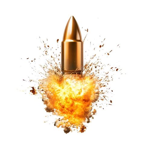 A Bullet Is Shot Out Of A Gun Leaving A Trail Of Smoke And Fire Behind It Stock Illustration