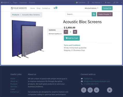 Odoo Website Minimum Order Quantity Moq Webkul