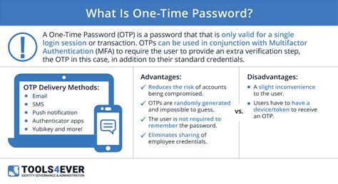 what is an “otp one time password ” tools4ever
