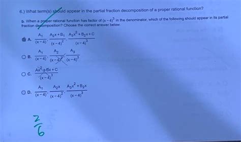 Solved 6 What Terms Should Appear In The Partial