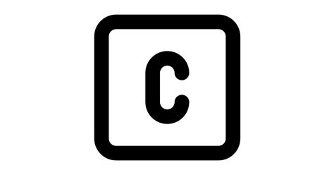 Square Letter C Free Vector Icon Iconbolt