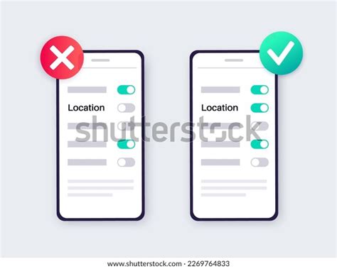 Location Settings Gps Activation Button On Stock Vector Royalty Free Shutterstock