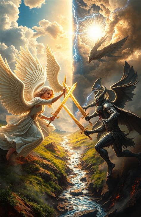 Epic Battle Angels Vs Demons In Celestial Realms