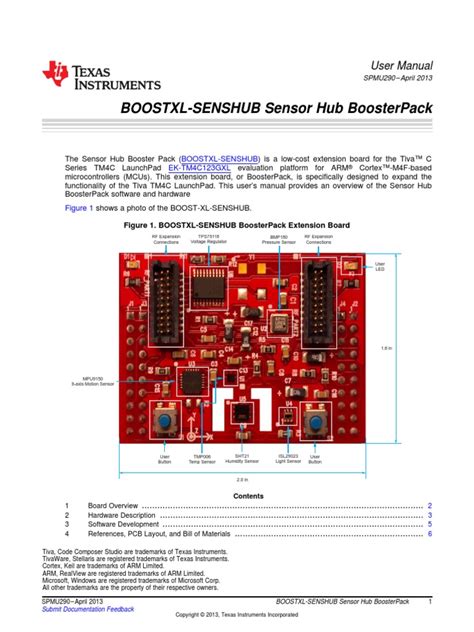 Boostxl Senshub Sensor Hub Boosterpack Pdf Electromagnetic Interference Federal