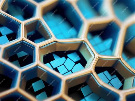 Hexagonal Nexus Molecular Complex Pattern Background 7 Premium Ai