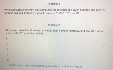 Solved Problem 1 Write A Recursive Function That Computes