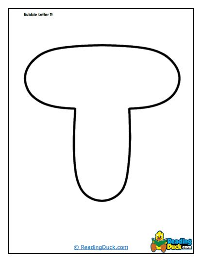 Bubble Letter Tt Worksheets
