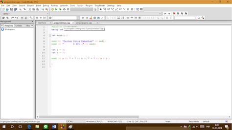 Cara Mengoding CPP Menggunakan Code Block I Time
