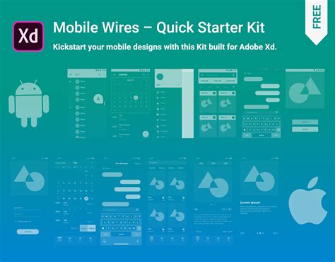 Mobile Wires Free Xd Wireframing Kit For Mobile Apps Behance