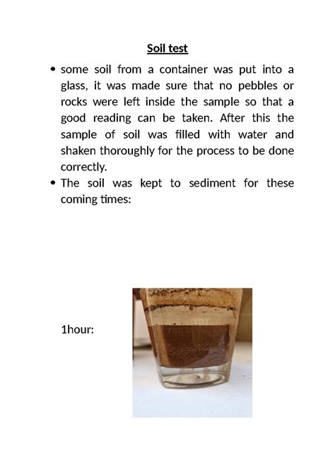 Soil Test Homework Geo Geography Soil Test Some Soil From A Container Was Put Into A Glass