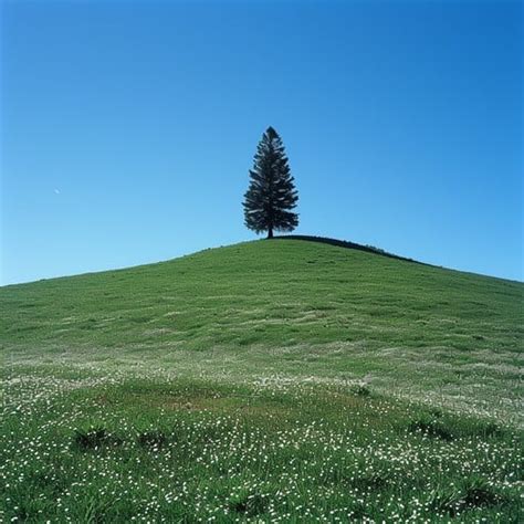 Free Solitary Tree Hill Image Download At StockCake