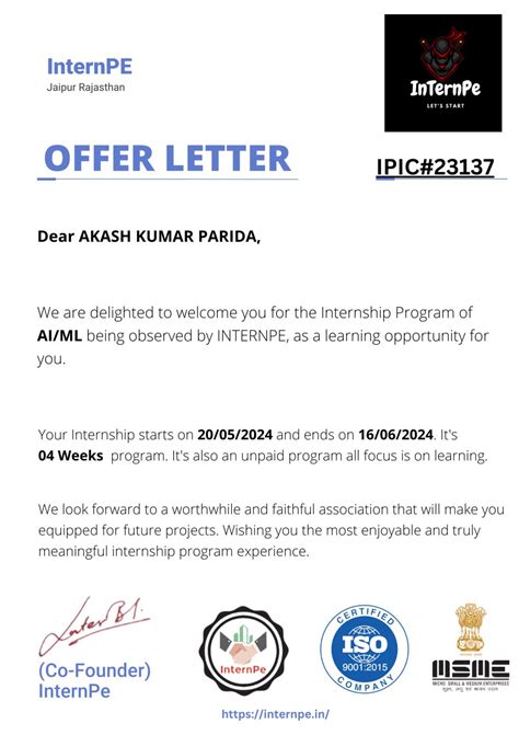 Akash Kumar Parida On Linkedin Hello Im Thrilled To Announce An Incredible Internship For