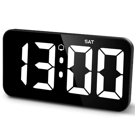 Buy ORIA Digital Wall Clock, LED Alarm Clock, 10.8" Desk Alarm Clock with Controllable Colon ...