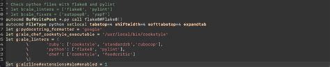 chef infra how to configure vim ale to use cookstyle linter stack
