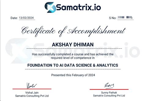 Akshay Dhiman On Linkedin Aicertification Datascience Analytics Machinelearning