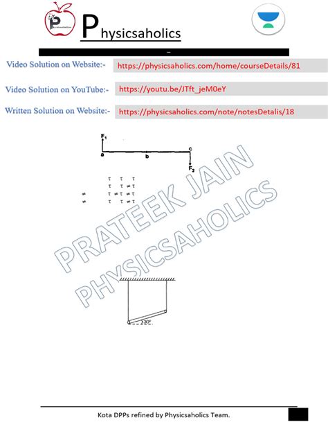 Dpp 1 Jee Main And Adv Rotation Torque Equilibrium And Toppling