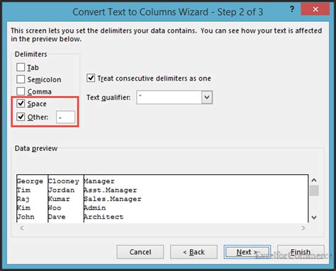 Excel For Commerce Text To Columns In Excel