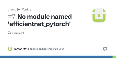 No Module Named Efficientnetpytorch · Issue 7 · Thumlself Tuning