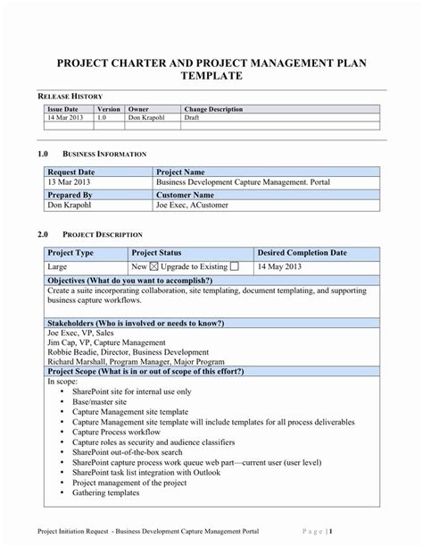 Scope Plan Template