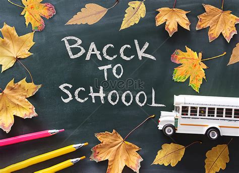 학교 개념으로 돌아가기 나무 스케치 옆에 있는 학교 버스와 연필의 상위 뷰 배너 Generative Ai 사진 무료 다운로드 Lovepik